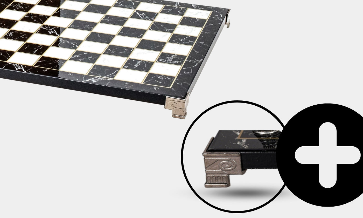 Greek Mythology Discus Metal Chess Set | Chess Board w/ Metal Legs 25CM ...