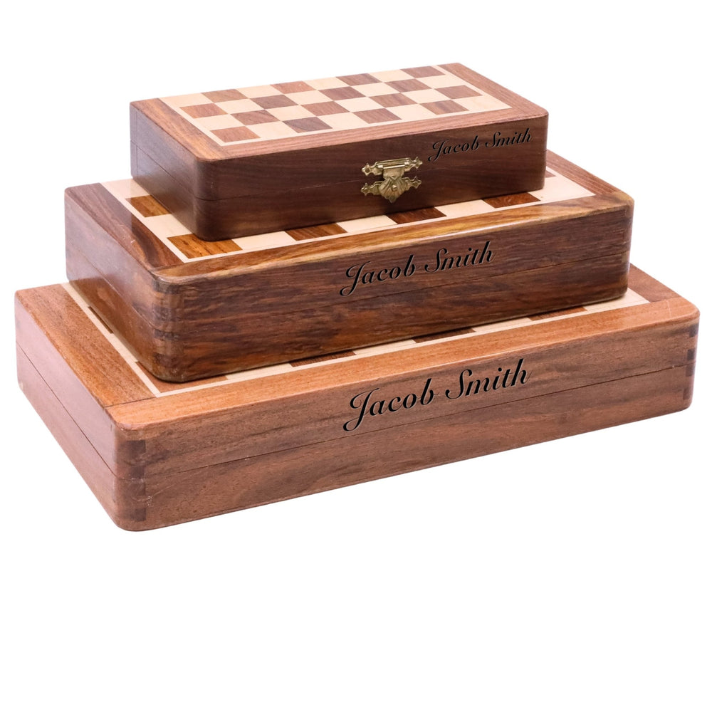 Personalised Foldable Magnetic Chess Set with Extra Queens | Handmade ...