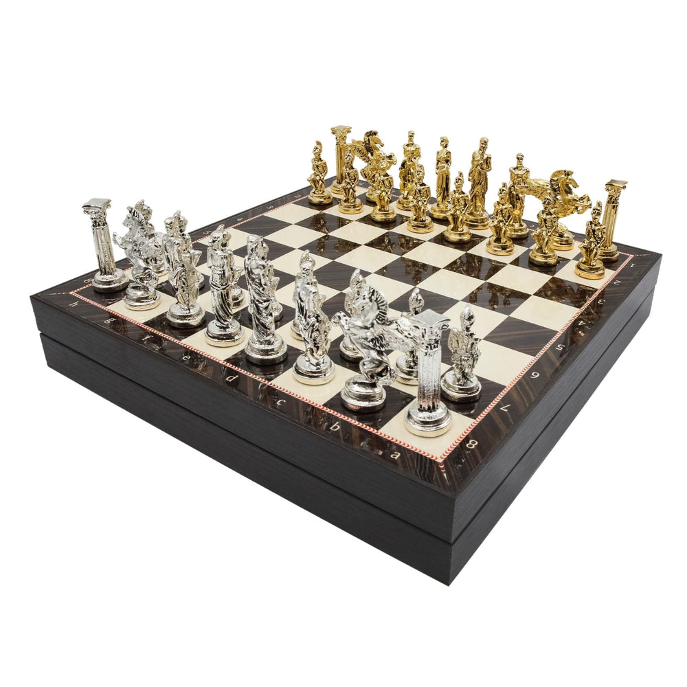 37 CM (15") Storage Chess Set with Die Cast Metal Figures (Mythology ...