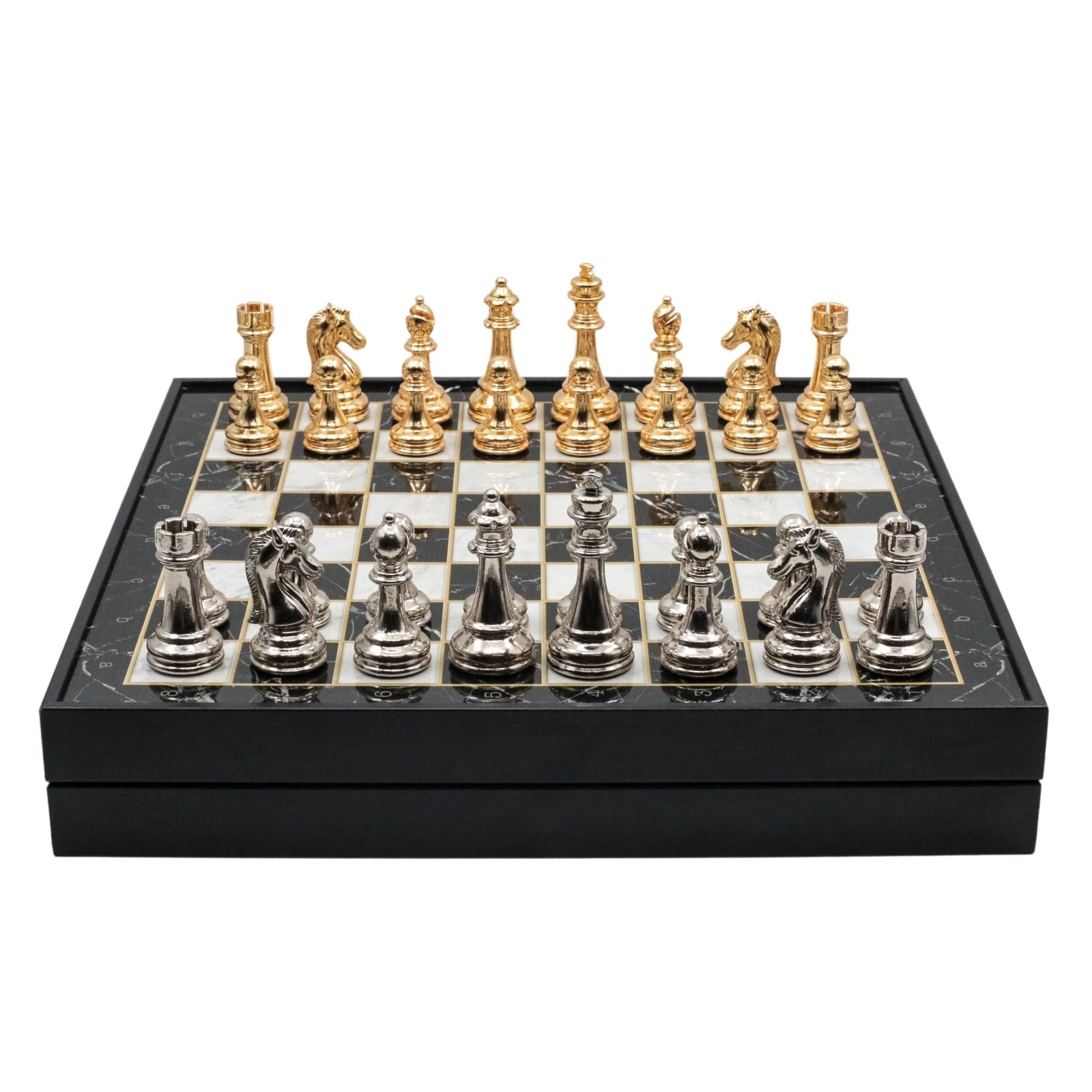 37 CM (15") Storage Chess Set with Metal Weighted Staunton Figures ...