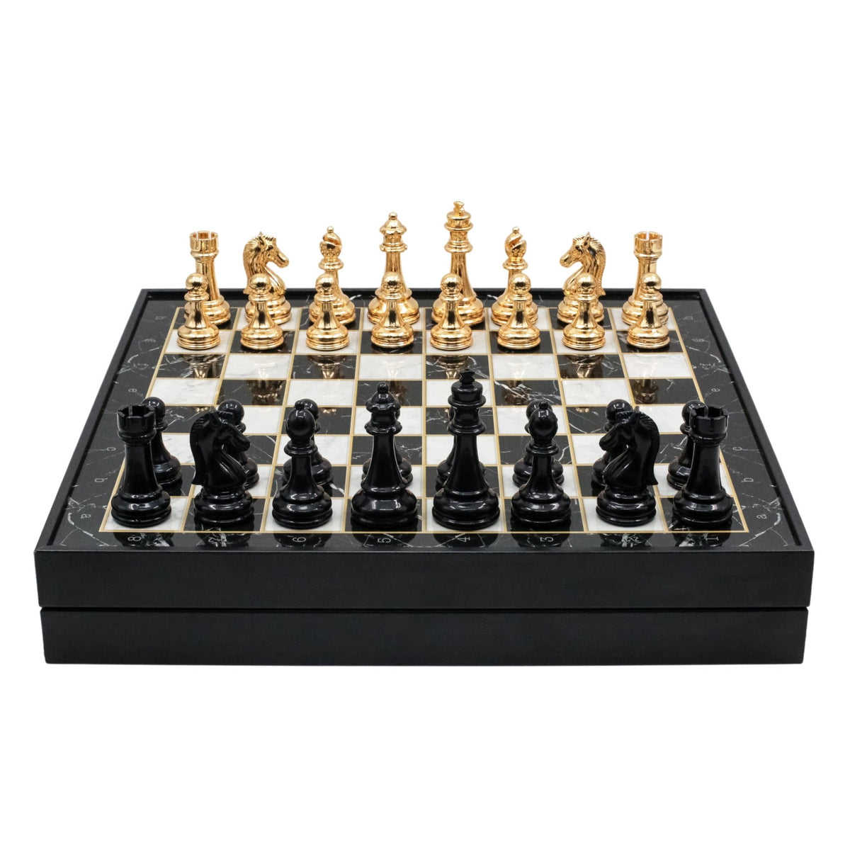 37 CM (15") Storage Chess Set with Metal Weighted Staunton Figures ...