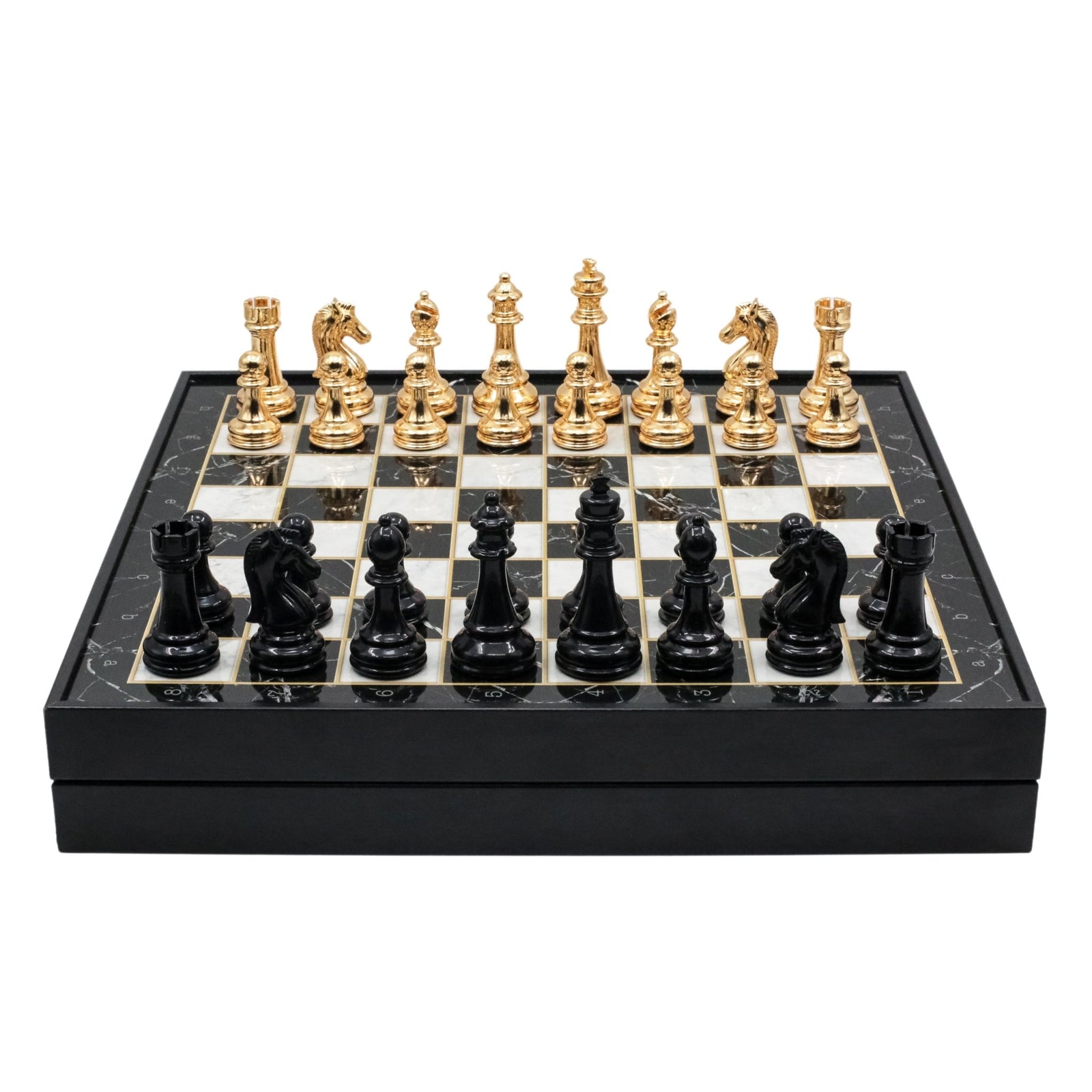 37 CM (15") Storage Chess Set with Metal Weighted Staunton Figures ...