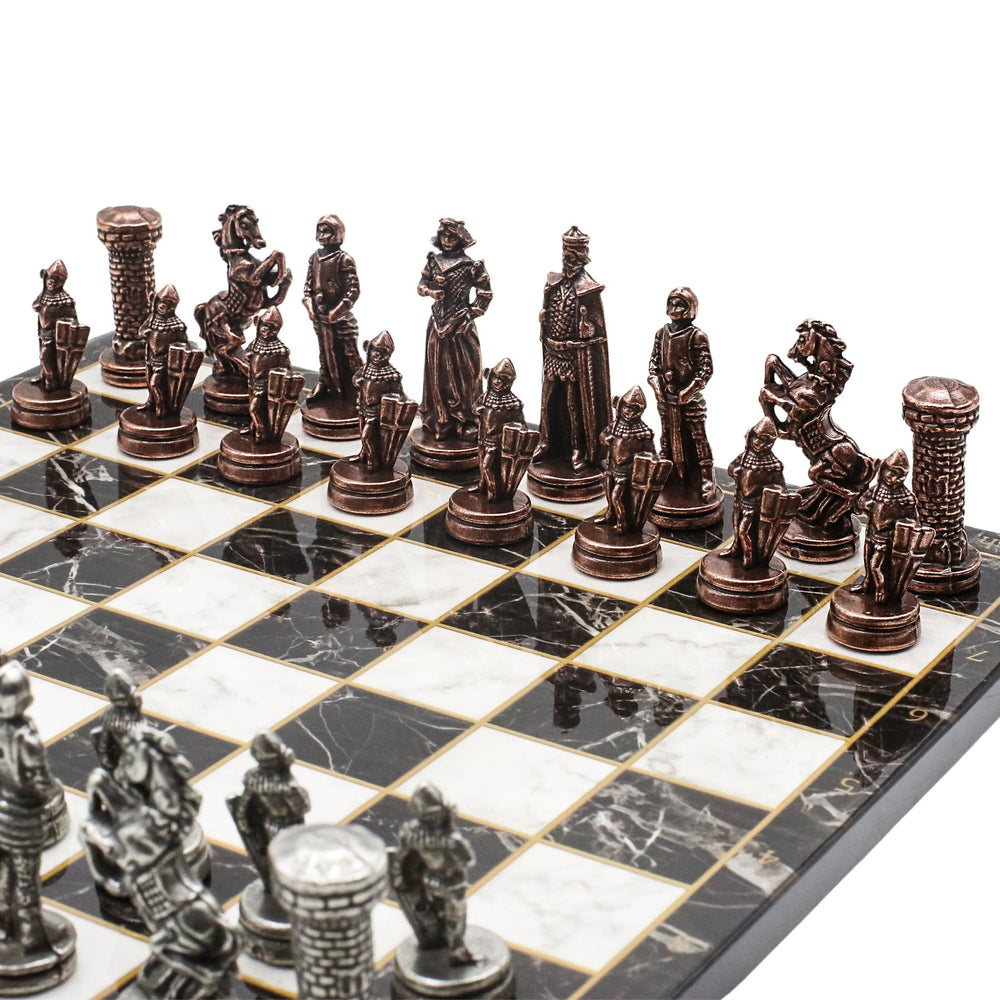 British Army Vintage Metal Chess Set | Chess Board w/ Metal Legs 30CM ...